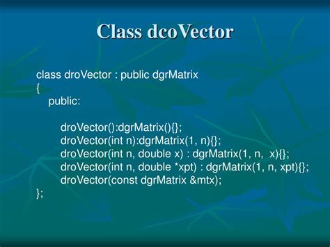 Ppt Comprehensive Derived Class Properties And Operators Description