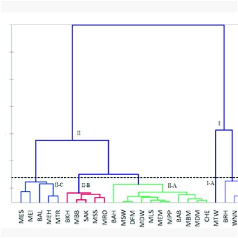 Dendrogram From The Group Analysis Based On The Quantitative