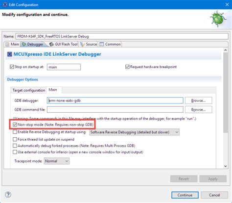 Gdb All Stop And Non Stop Mode With Linkserver Mcu On Eclipse