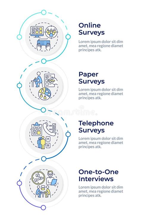 Research Survey Data Types Infographic Design Template Stock