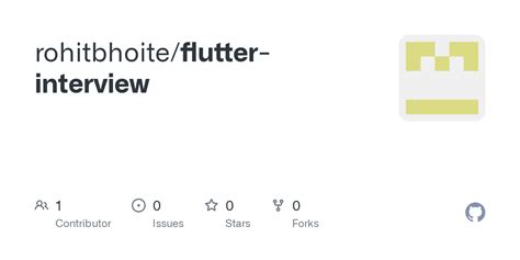 GitHub Rohitbhoite Flutter Interview