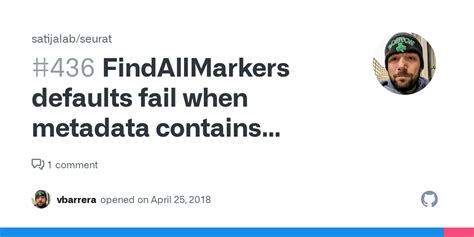 Findallmarkers Defaults Fail When Metadata Contains Column Named Group · Issue 436