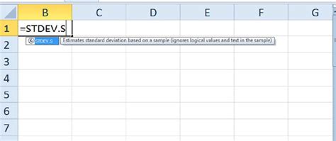 How To Use The Stdevs Function In Excel