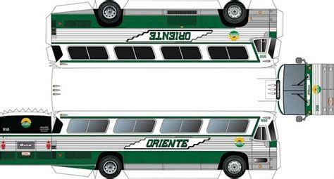 Maqueta 39 Dina Olímpico Lineas De Autobuses Coche De Cartón