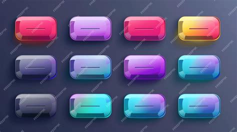 Premium Vector A Colorful Display Of Buttons With The Word L On The