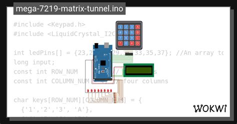 Mega Matrix Tunnel Ino Copy Wokwi ESP STM Arduino Simulator