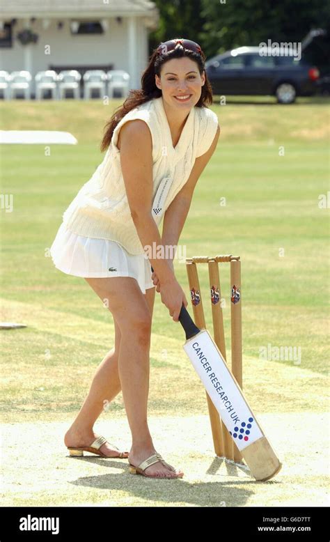 Bond Girl Catherine Mcqueen At A Celebrity Cricket Match In Aid Of