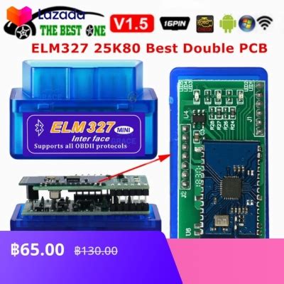 Dubbele Pcb Super Mini ELM บลทธ V PIC F K Android Ios Wifi Elm V Obd OBD