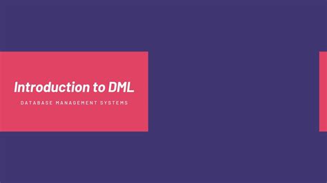 4 Data Manipulation Language Youtube