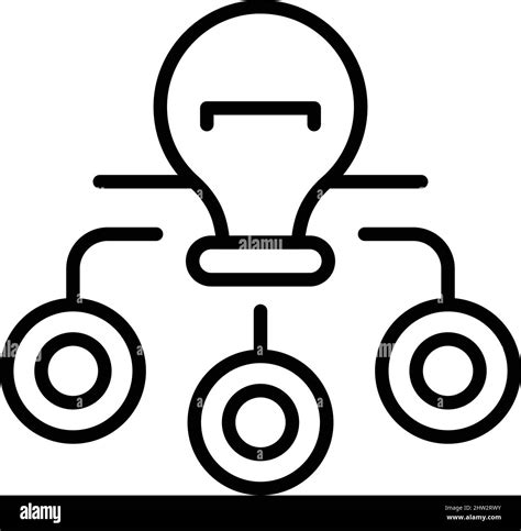 Workflow Idea Icon Outline Vector Work Gear Strategy System Stock