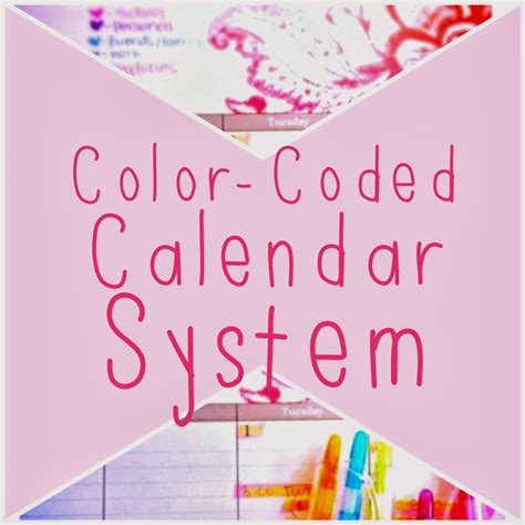 Organized Charm Color Coded Calendar System