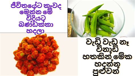 ජීවිතයේට කෑවද මෙන්න මේ විදියට බණ්ඩක්කා හදලා Youtube