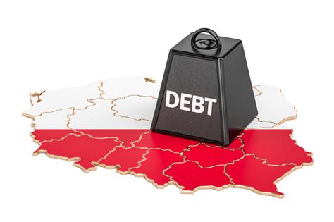 국가 채무 또는 예산 적자 금융 위기 개념 폴란드어 3d 렌더링 0명에 대한 스톡 사진 및 기타 이미지 0명 3차원 형태