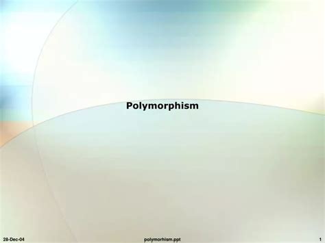 PPT Polymorphism PowerPoint Presentation Free Download ID 68467