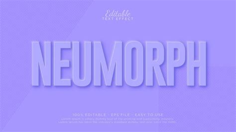 Premium Vector Neumorphism Text Effect Editable Embossed Mockup Template