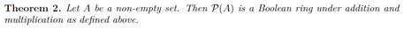 Theorem 2 Let A Be A Non Empty Set Then Pa Is A