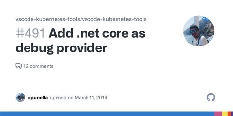 Add Net Core As Debug Provider · Issue 491 · Vscode Kubernetes Tools