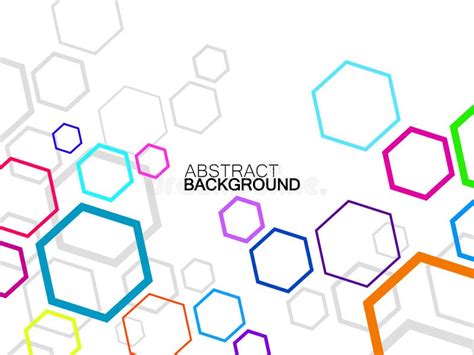 Abstract Hexagon Background Molecular Structure Geometric Shape With