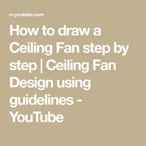 How To Draw A Ceiling Fan Step By Step Ceiling Fan Design Using Guidelines YouTube Ceiling
