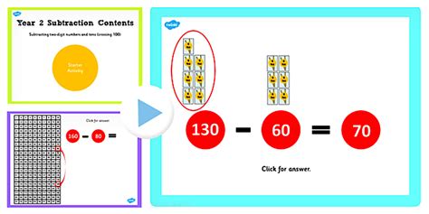 Y Subtract Digit Numbers Tens Same Cross Start Activity