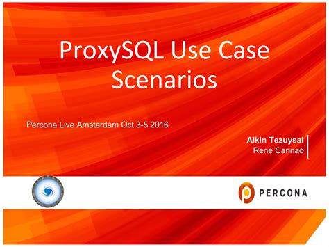 Proxysql Use Case Scenarios Plam 2016 Pptx Databases Computer