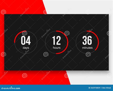 Countdown Timer Vector Modern Clock Counter Stock Image Cartoondealer