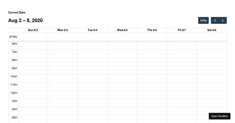 Fullcalendar Angular Examples Codesandbox