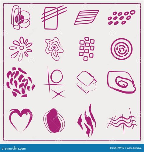 Set Of Hand Drawn Elements In Doodle Style Stock Vector Illustration Of Collage Direction