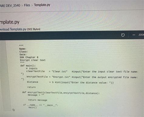Solved Write A Program That Encrypts A Message In A File And