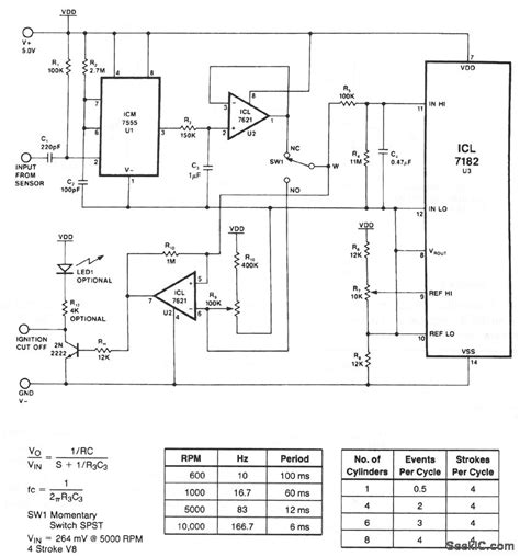TACHOMETER WITH SET POINT Basic Circuit Circuit Diagram SeekIC Com