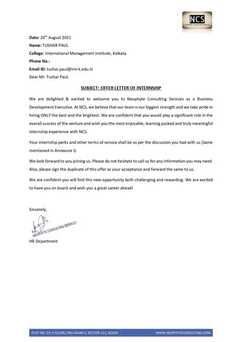 tushar paul on linkedin internship