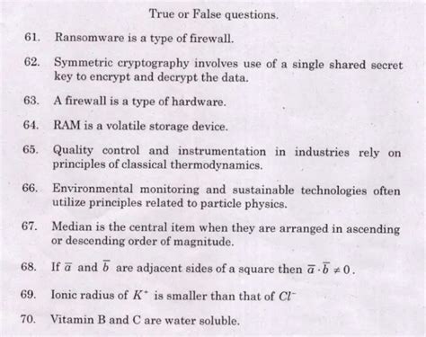 True Or False Questions 61 Ransomware Is A Type Of Firewall 62