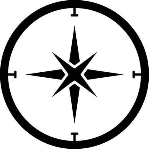 compass direction location icon outline style stock vector by