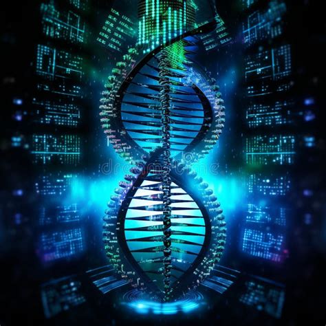 Digital Dna A Dna Helix Made Of Binary Code Stock Illustration