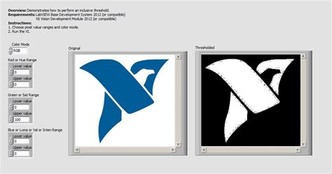Inclusive Color Threshold Using Labview Ni Community National