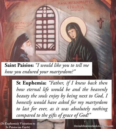 St Paisios And St Euphemia True Quotes Orthodoxy Catholic Faith
