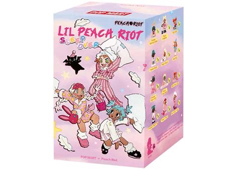 Pop Mart Pop Mart Lil Peach Riot Sleepover Series Figures Single Blind