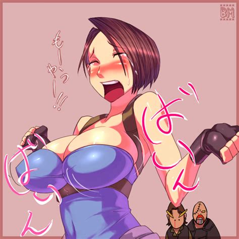 Jill Valentine Nemesis And Carlos Oliveira Resident Evil Drawn By Sawao Danbooru