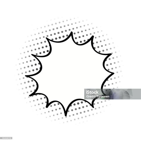 팝 아트 스타일에 하프톤 도트 배경으로 만화 만화 연설 거품 빈 대화 구름 만화 책 소셜 미디어 배너 홍보 자료에 대 한 벡터 일러스트 레이 션 공란에 대한 스톡 벡터 아트