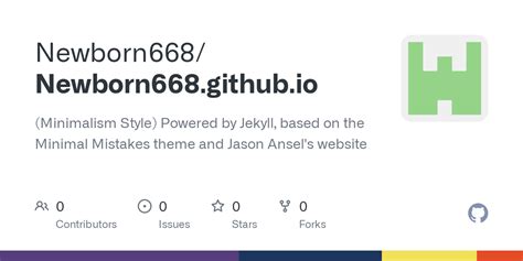 GitHub Newborn Newborn Github Io Minimalism Style Powered By Jekyll Based On The