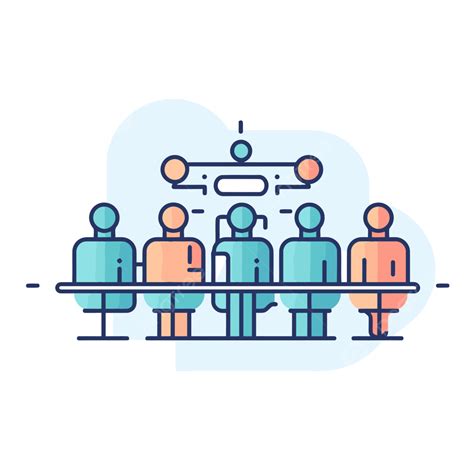 선형 라인이 있는 플랫 비즈니스 사람들 아이콘 벡터 회의 직계 아이콘 평면 아이콘 Png 일러스트 및 벡터 에 대한 무료 다운로드 Pngtree