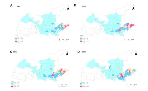 Spatial Pattern Of Industrial Agglomeration In The Yellow River Basin Download Scientific