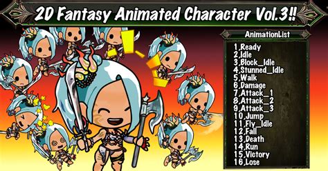 2d Fantasy Animated Character Vol 3 2d Characters Unity Asset Store
