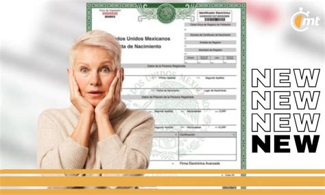 Acta De Nacimiento Nuevo Formato Requisitos Y Costos