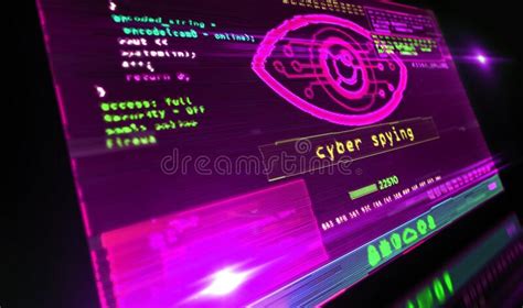 Cyber Spying With Eye Symbol Futuristic Sketch Stock Illustration Illustration Of Rendering