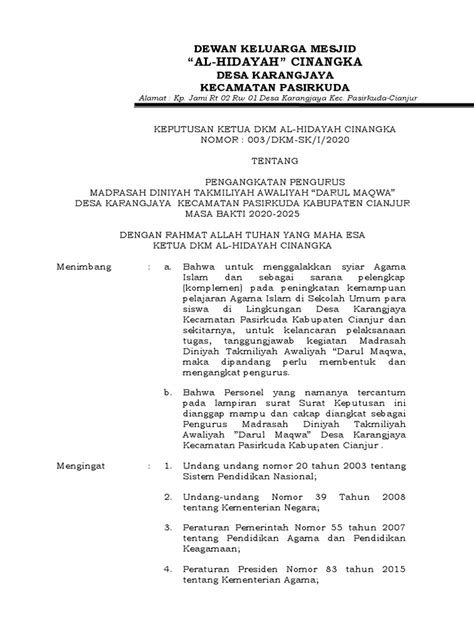 Sk Pengurus Mdta Pdf