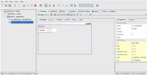 Combobox Display Problem Issue Wxformbuilder Wxformbuilder Github