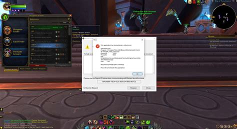 Frequent Error Message Rwow