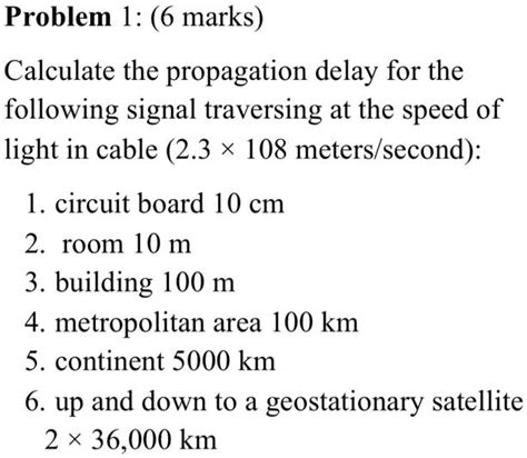 Solved Problem 1 6 Marks Calculate The Propagation Delay For The