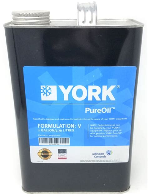 york controls 011 00948 000 type v compressor oil 1 gallon [new]
